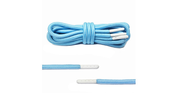 Baby Blue Rope Shoelaces With Metal Aglets - For Jordan XI Legend Blue ...