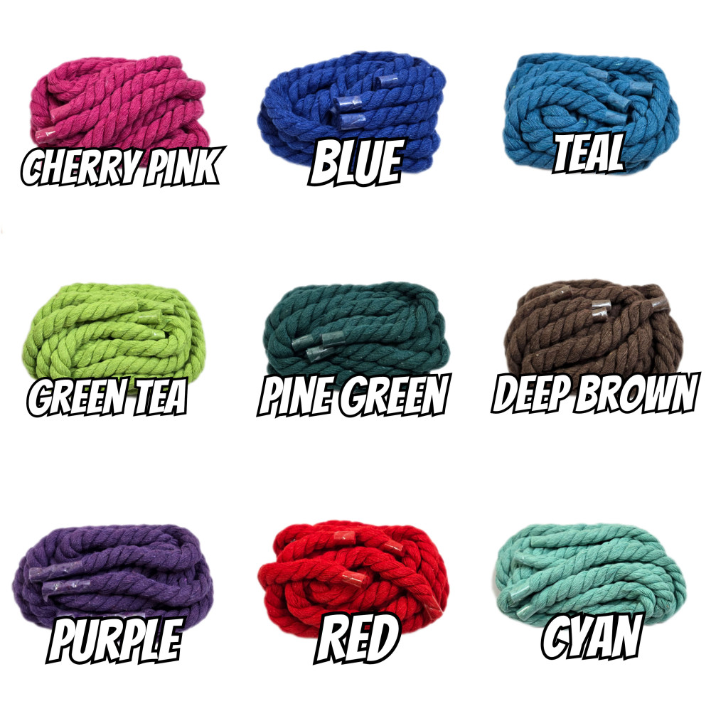 Chunky Twisted Rope Shoelaces -20 Colours-Thick Twisted Round Laces-