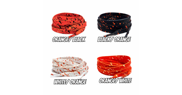 Orange Cement Flat Laces