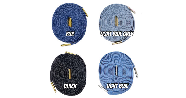 Denim Flat Shoelaces - 4 Colours