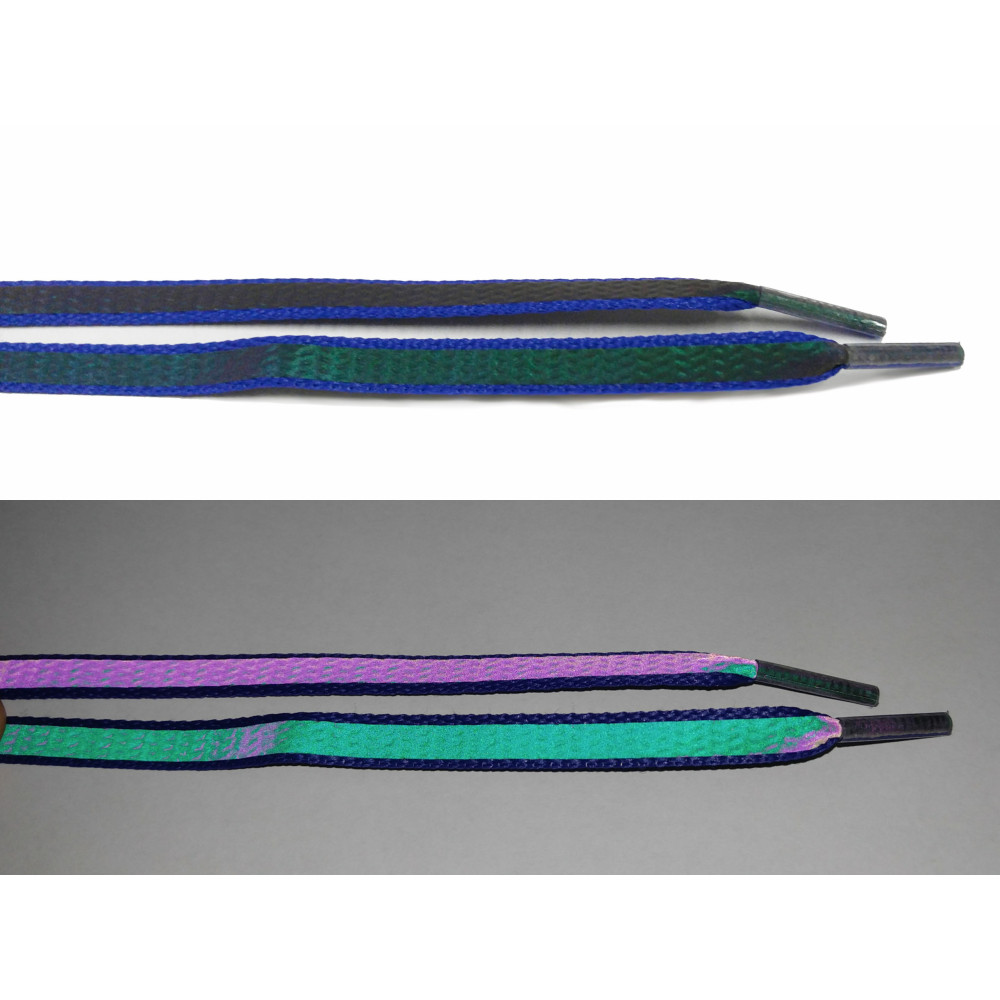 Iridescent Reflective Flat Laces- 7 Colours