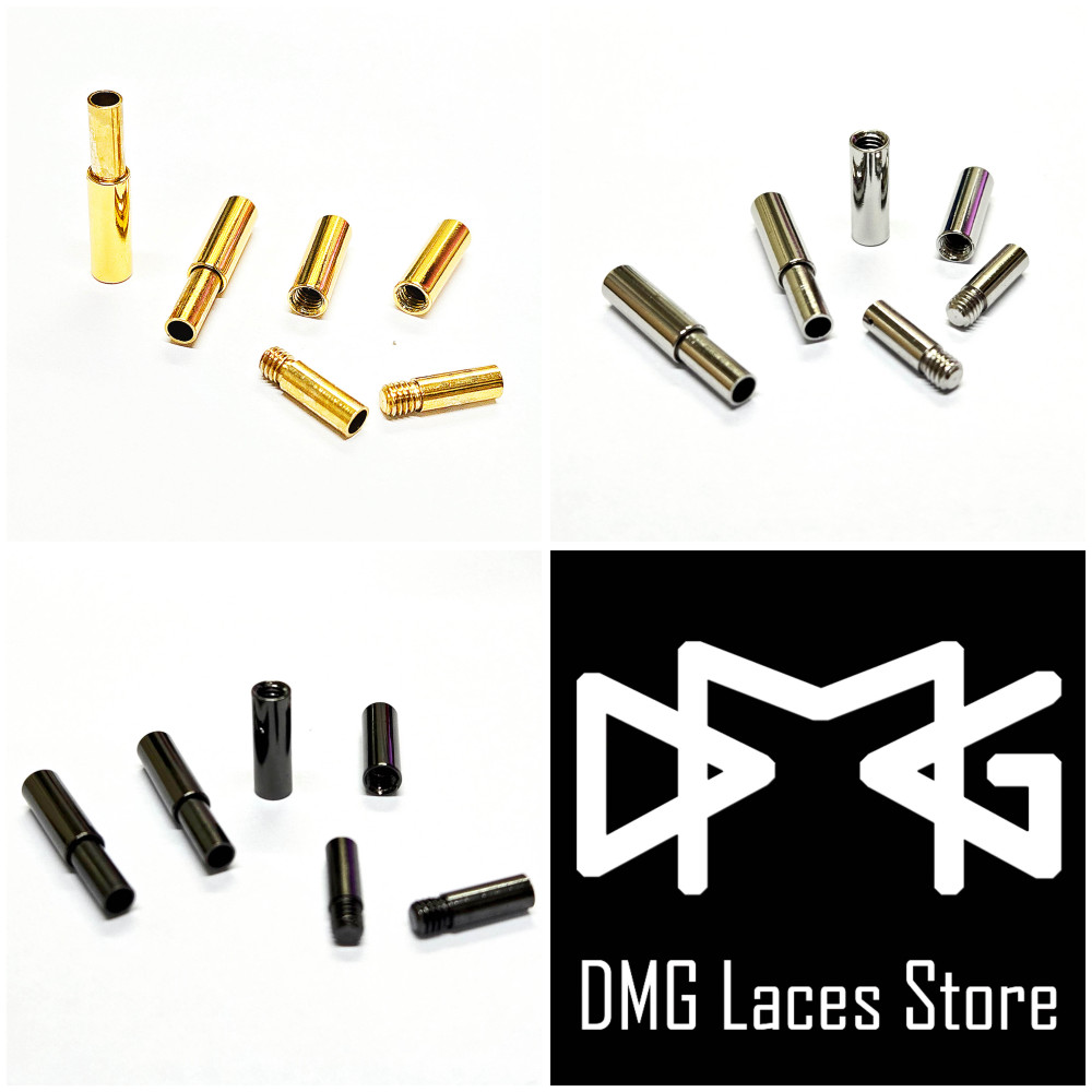 Cylinder Metal Aglets - Gold - Silver - Gunmetal