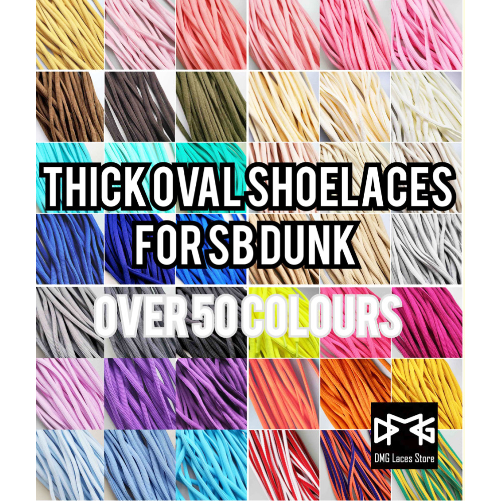 Thick SB Oval Shoelaces-For SB Dunk-Over 60 Colours