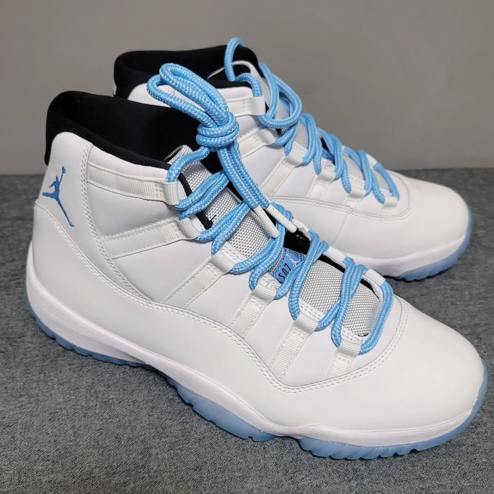 Baby Blue Rope Shoelaces With Metal Aglets - For Jordan XI Legend Blue ...