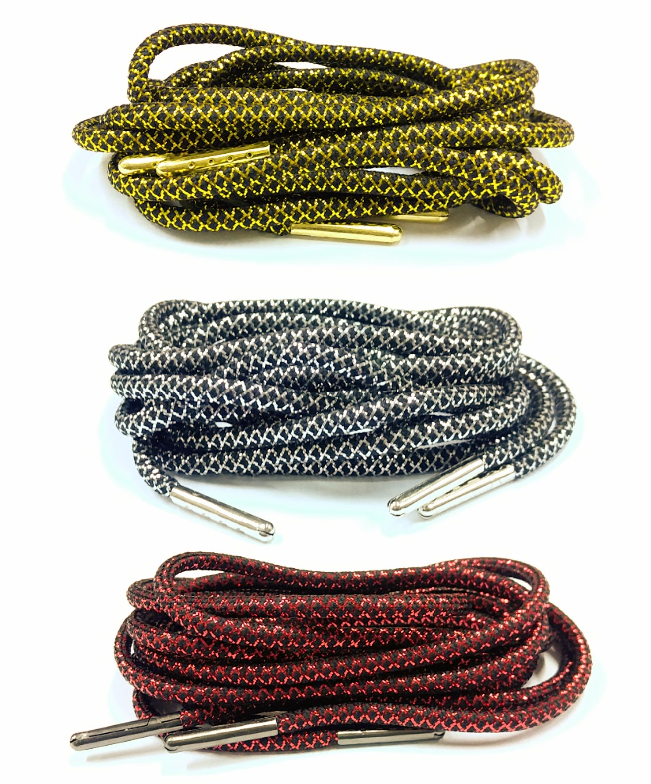 Metallic Thread Rope Laces
